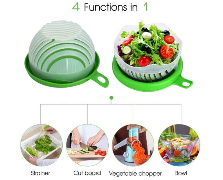 WEBSUN Salad Cutter Bowl Does More Than You Think