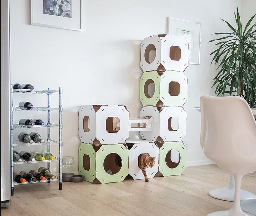 Build Your Kitty a Mansion with Catty Stacks' Cat Condos