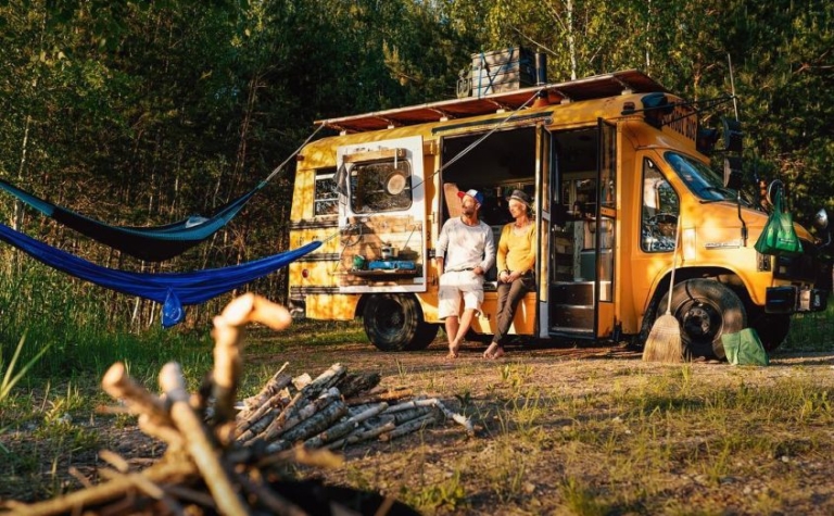 German Couple Converts 1993 GMC School Bus into Tiny House