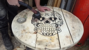 DIY Sugar Skull Table to Welcome Trick-or-Treaters this Halloween