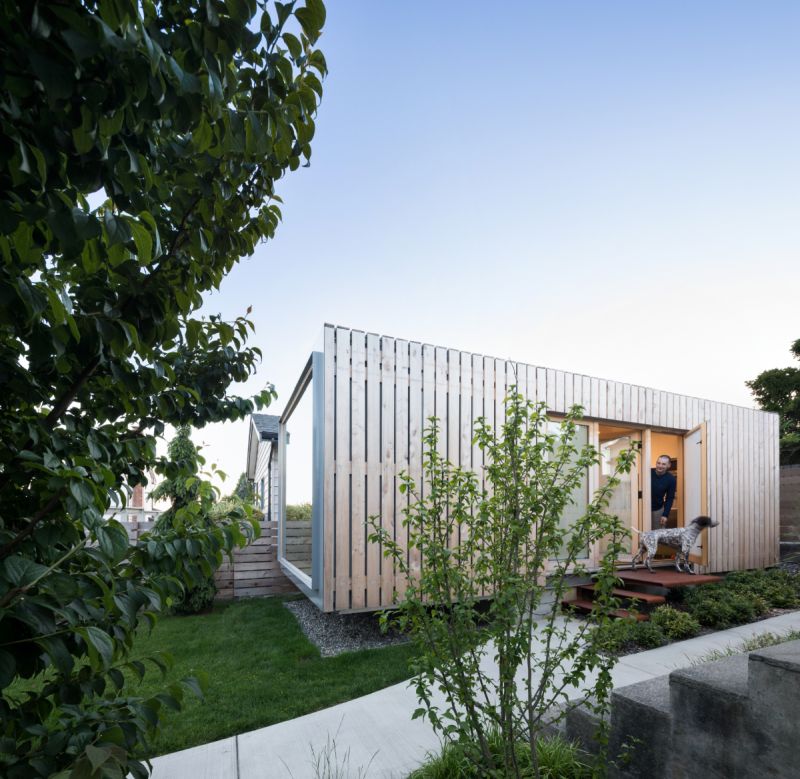 Architect Turns Shipping Container into Home Office