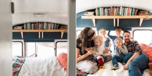 A Family of Six Travels Full-Time in Their Converted Bus Home