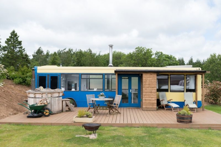 Converted Bus Home in Scotland You can Rent over Airbnb