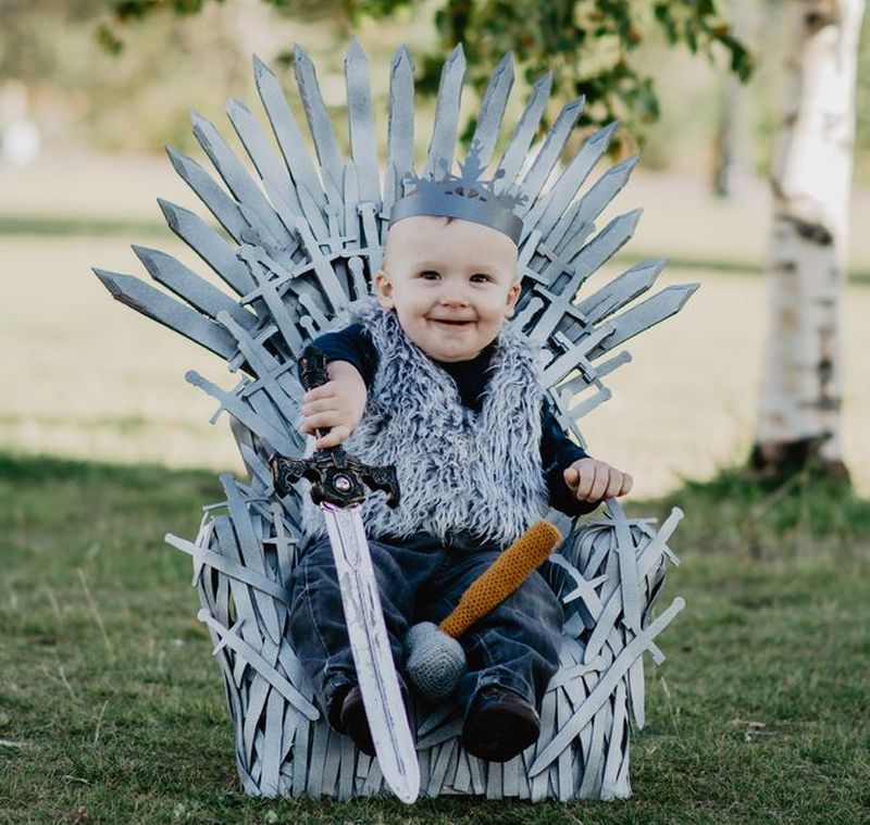 Your Baby will Love and Rule this DIY Iron Throne