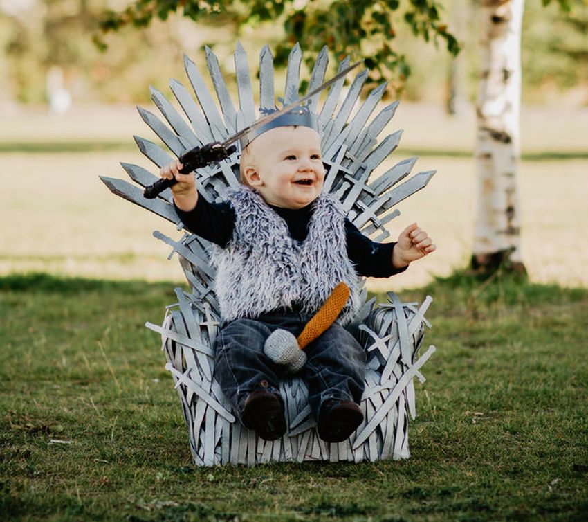 Your Baby will Love and Rule this DIY Iron Throne