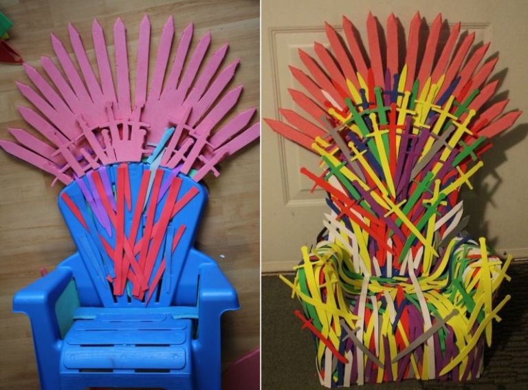 Your Baby will Love and Rule this DIY Iron Throne