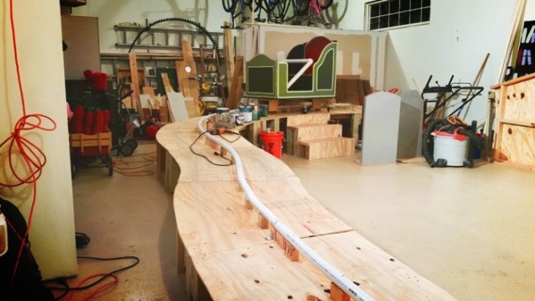 Engineer Dad Builds Disneyland-Inspired Roller Coaster in His Basement
