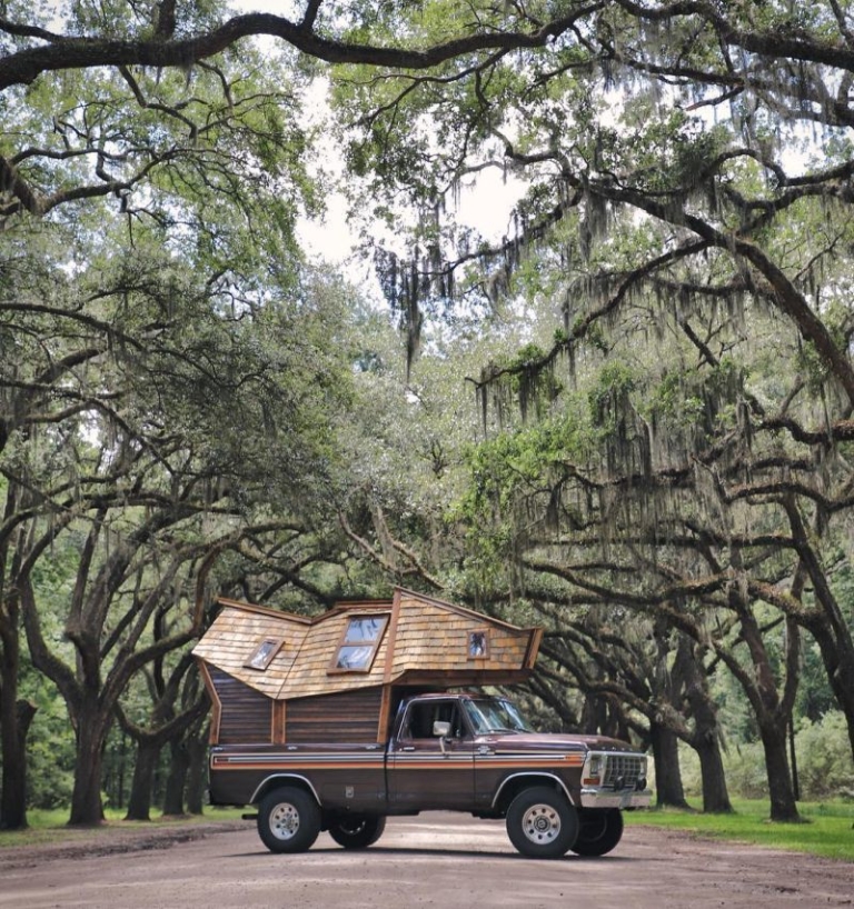 Jacob Witzling Turns 1979 Ford Pick-Up Truck into Tiny Travelling Cabin