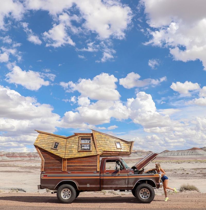 Jacob Witzling Turns 1979 Ford Pick-Up Truck into Tiny Travelling Cabin
