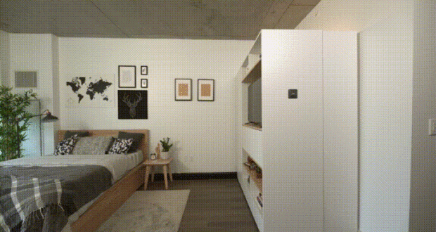 Ori Pocket Closet and Cloud Bed Robotic Furniture