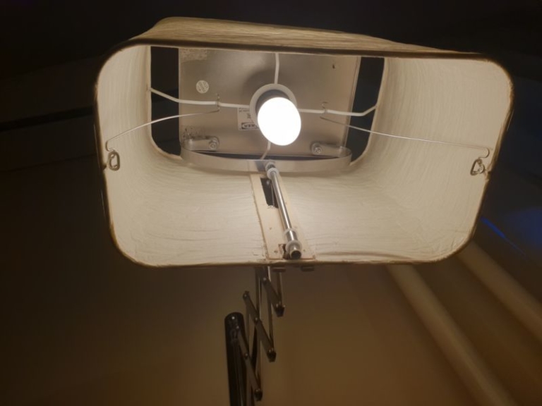 Ikea FRACK Hack: Wall-Mounted Reading Lamp Emits Soft, Warm Light