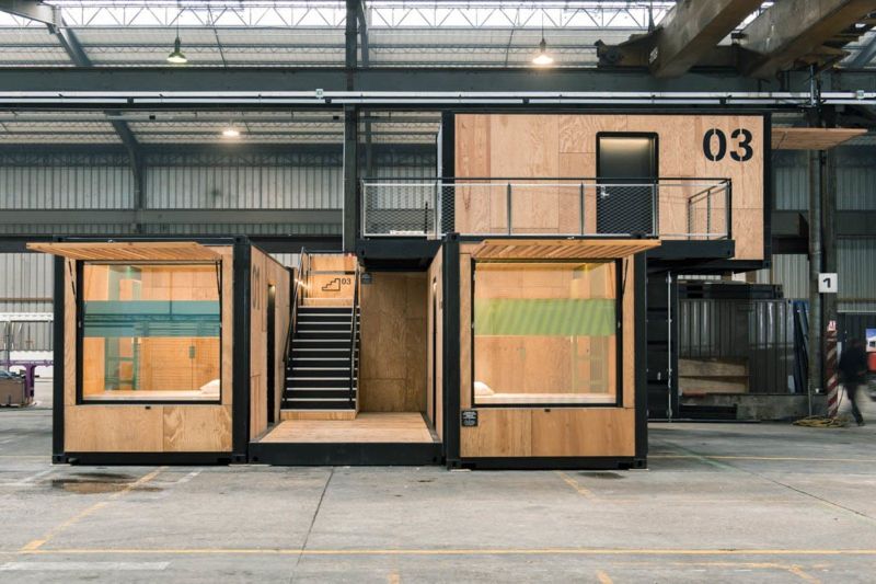 Flying Nest Mobile Shipping Container Hotel in French Alps