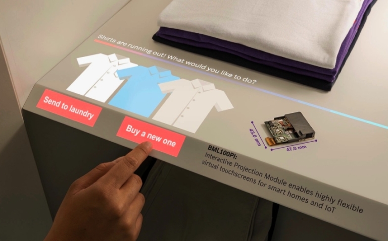 Bosch Unveils Interactive Laser Projection at CES 2019