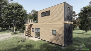 Helm Tiny Shipping Container Home by CargoHome Has Rooftop Terrace
