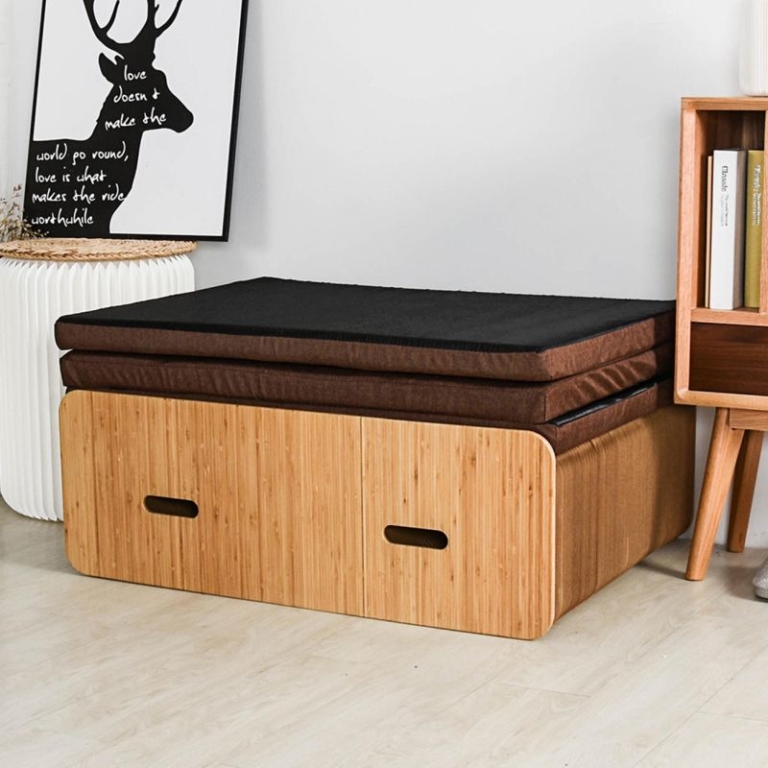 Pro Idee’s Cardboard Paper Bed Folds Up into Bench Quickly