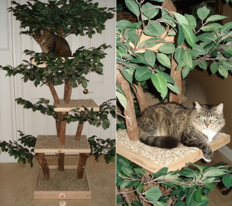 Ready-to-Assemble Real Wood Cat Tree Kits