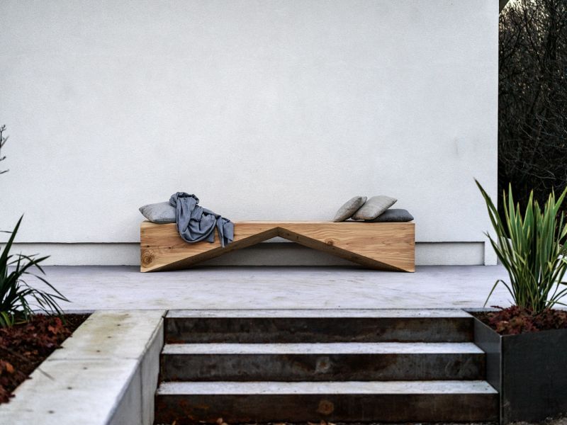 Wooden Outdoor Furniture by Riva 1920 Changes Color Over Time