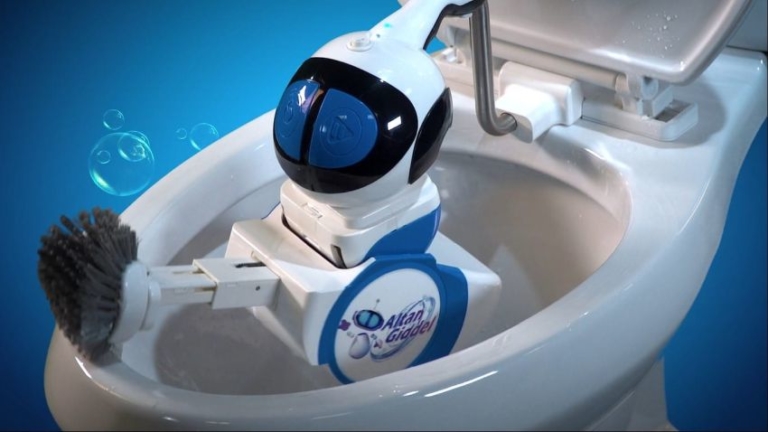 Giddel Toilet Cleaning Robot Takes Care of Bathroom Hygiene