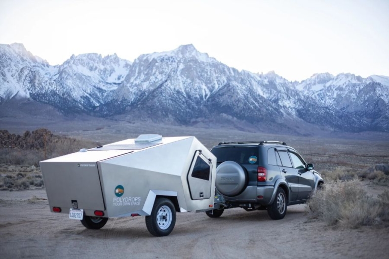 Polydrops Teardrop Trailer Features Unique Angular Design