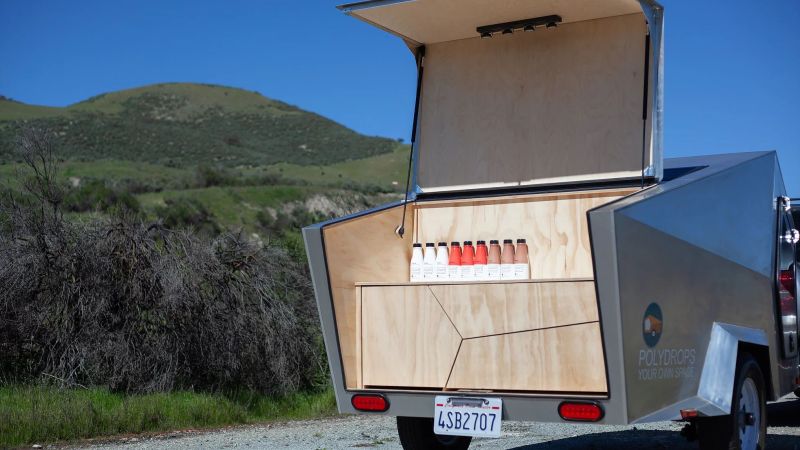 Polydrops Teardrop Trailer Features Unique Angular Design