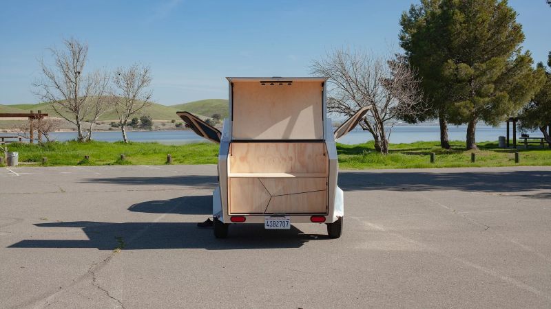 Polydrops Teardrop Trailer Features Unique Angular Design