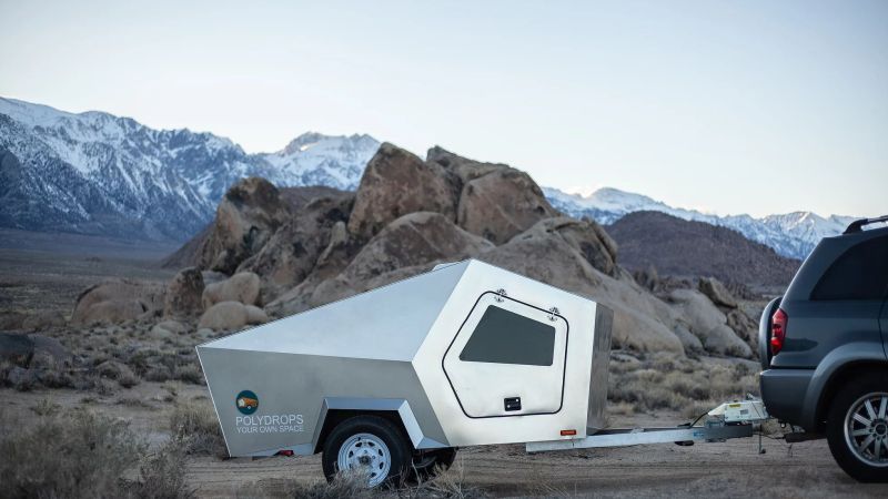 Polydrops Teardrop Trailer Features Unique Angular Design