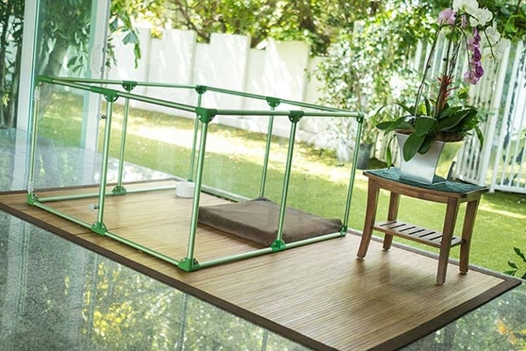 Lucidium Dog Pens by Clearly Loved Pets Feature Acrylic Walls