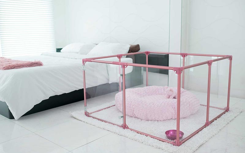 Lucidium Dog Pens by Clearly Loved Pets Feature Acrylic Walls