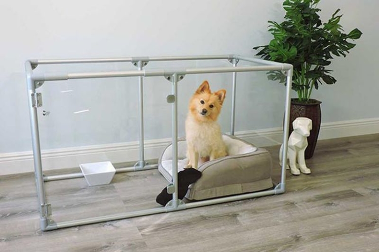 Lucidium Dog Pens by Clearly Loved Pets Feature Acrylic Walls