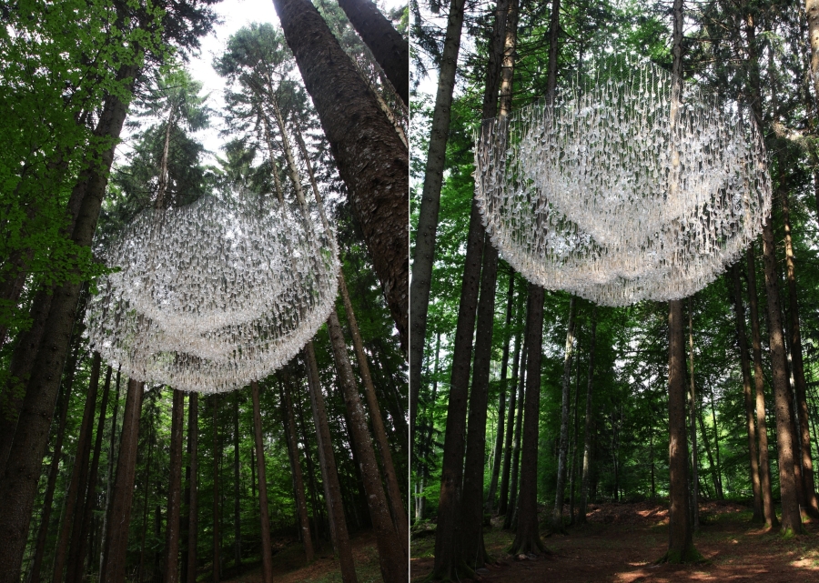 John Grade’s Reservoir – Rainwater Collecting Sculpture Amidst Woods