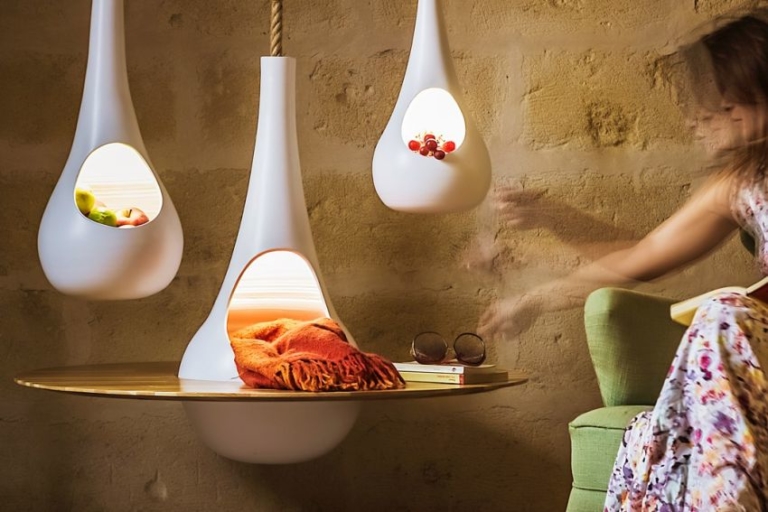 Goccia Hanging Storage Containers Serve as Centerpiece For Any Room