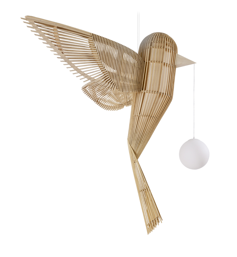 LZF Lamps Unveils Bird-Shaped Suspension Lamp in its Life-Size Family