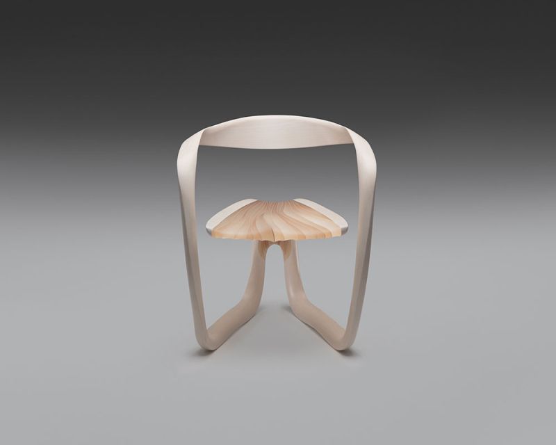 Marc Fish Designs Ethereal Chair Using Wood Lamination and Resin