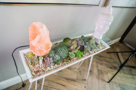 BloomingTable: A Beautiful Table with Built-In Succulent Planter