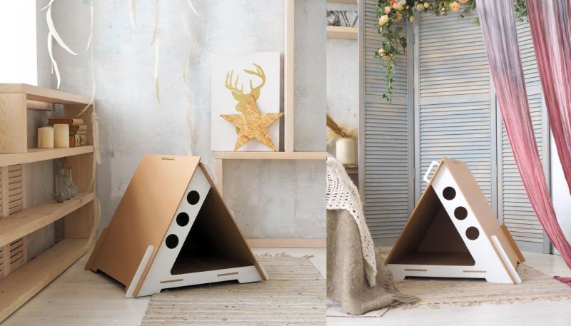 Stylish Geometric Modern Cat House from Grando