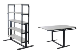 This Transforming Dining Table Becomes a Shelf in a Jiffy
