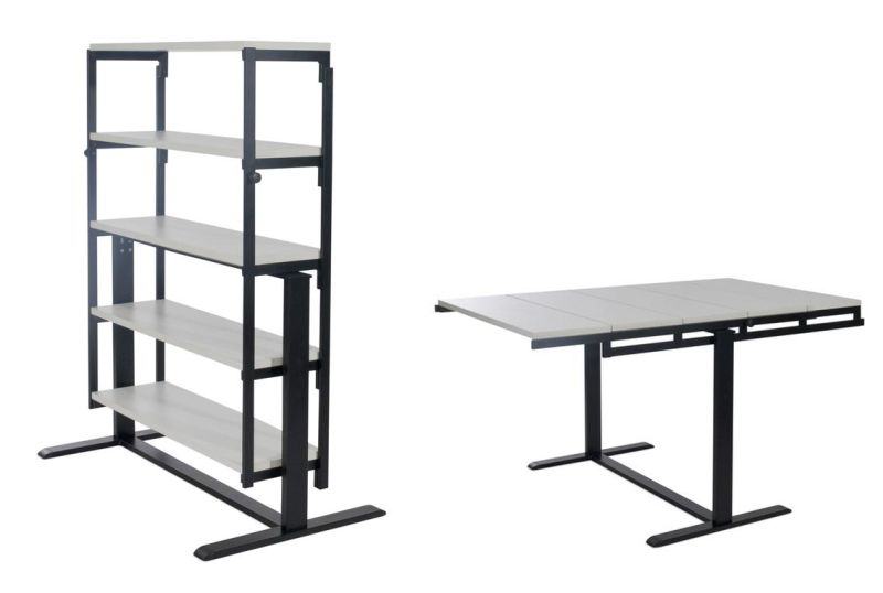 This Transforming Dining Table Becomes a Shelf in a Jiffy