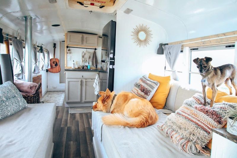 US Couple Transforms School Bus into Mobile Home for Under $16k