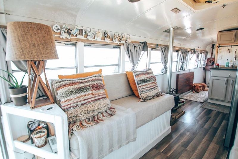 US Couple Transforms School Bus into Mobile Home for Under $16k