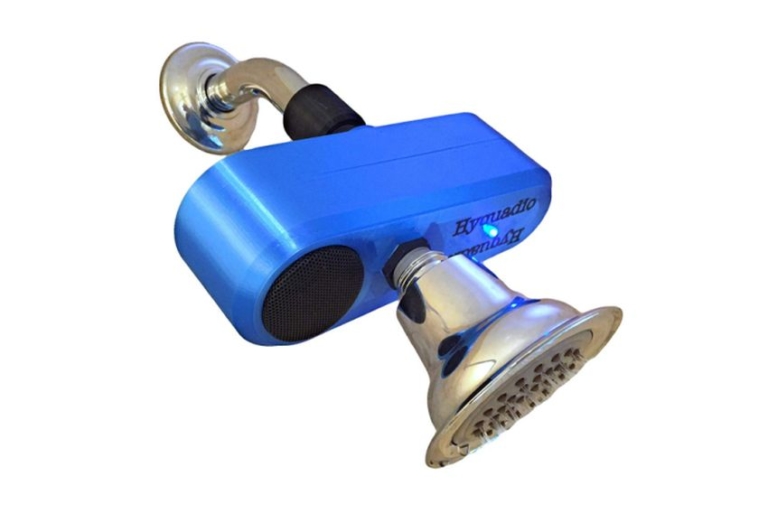 Water-Powered Bluetooth Shower Speaker Hooks Onto the Shower Head