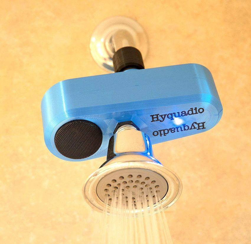 Water-Powered Bluetooth Shower Speaker Hooks Onto the Shower Head