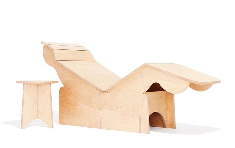 Ken Landauer Makes Zero-Waste Furniture from Single Sheet of Plywood