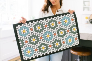 Letterfolk Designs Tile Mat is Customizable Doormat for Homes