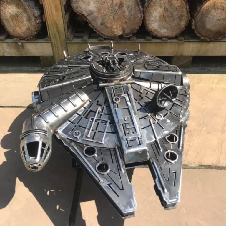 DIY Millennium Falcon Fire Pit is Perfect for the Galaxy Far, Far Away
