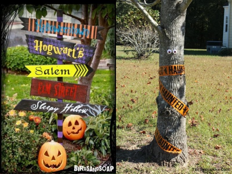 25+ Outdoor Tree Decoration Ideas for Halloween