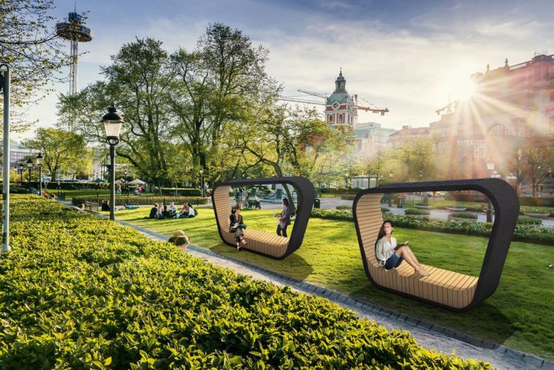 Sedi Solar-Powered Smart Furniture Keeps You Connected in Public Areas