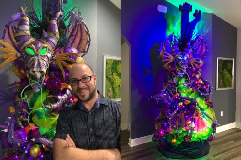 Disney Inspired Maleficent Halloween Tree by Alfredo Majuri Vargas