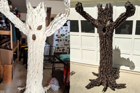 Easy DIY Creepy Tree to Spook up Your Halloween