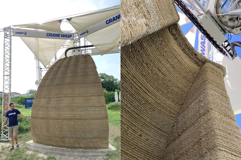 WASP 3D Printed Mud House in Italy is Zero-Waste Building