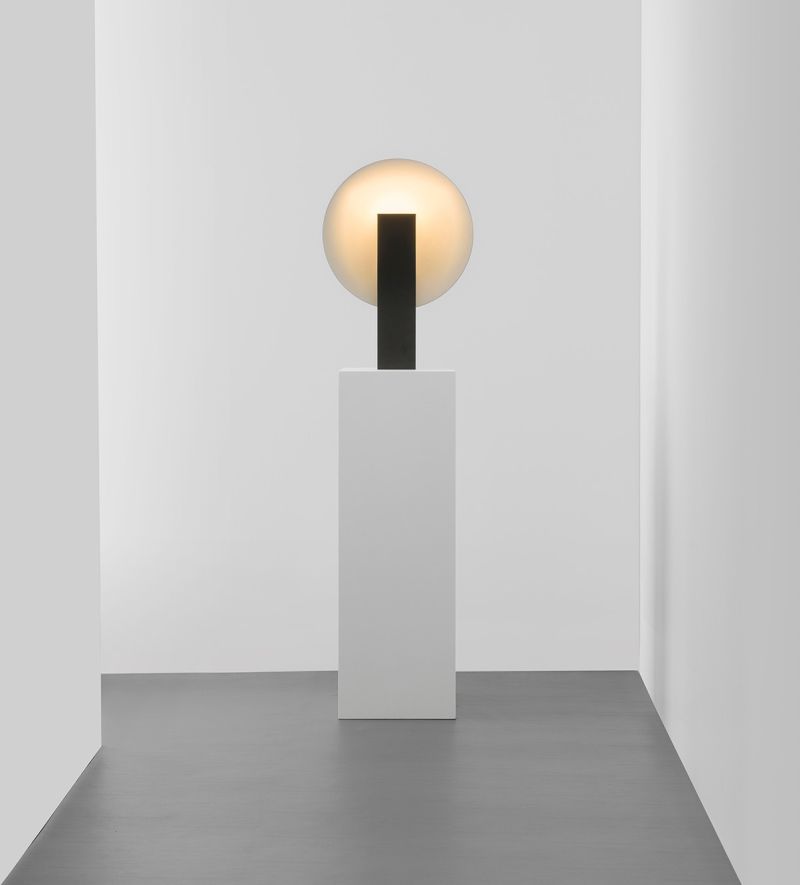 Geometric Design of Orbe Table Lamp Provides Soft Illumination